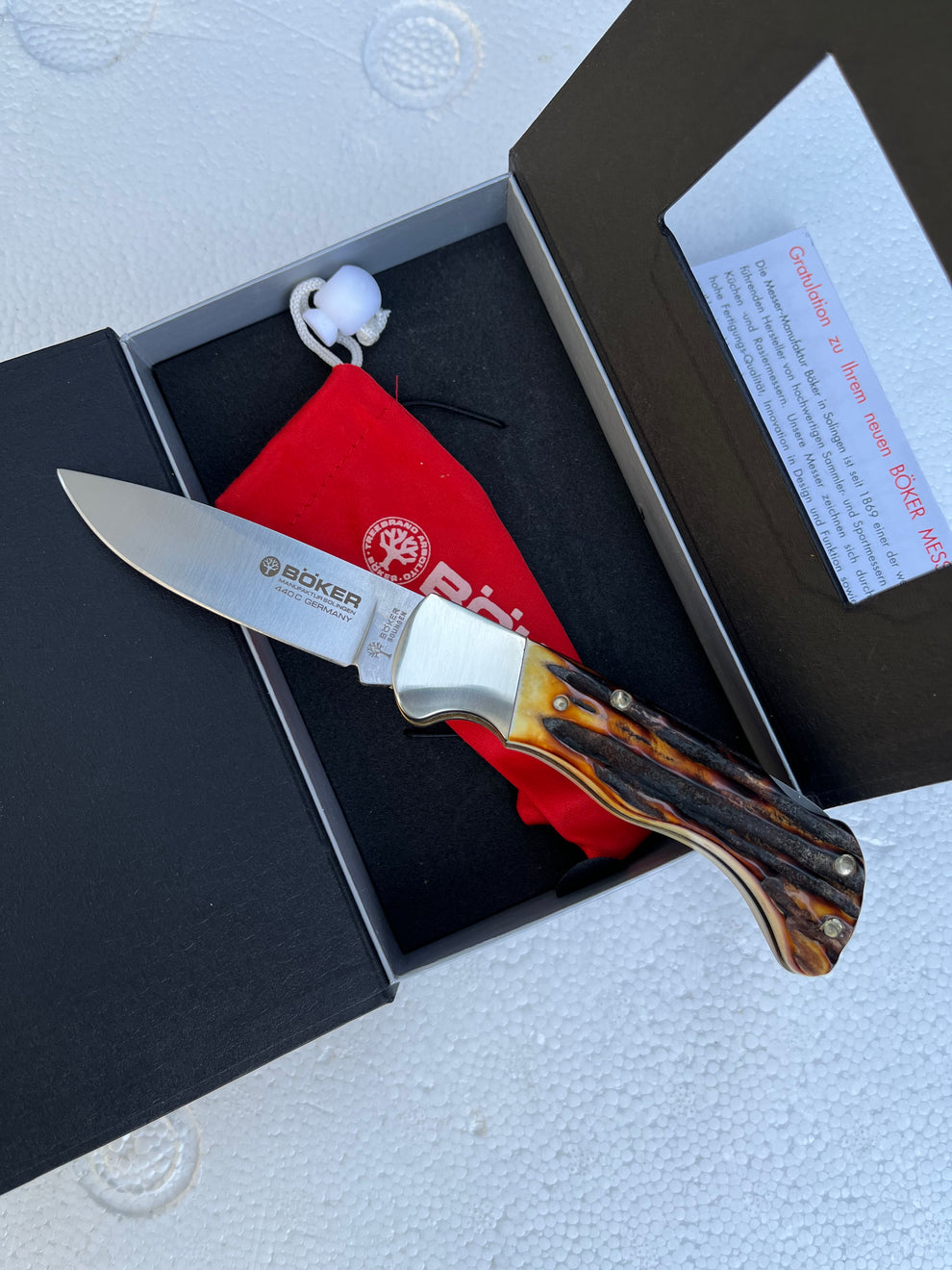 BOKER STAG LOCKBACK 3" blade - 110135HH Folding Knife – Classic ...